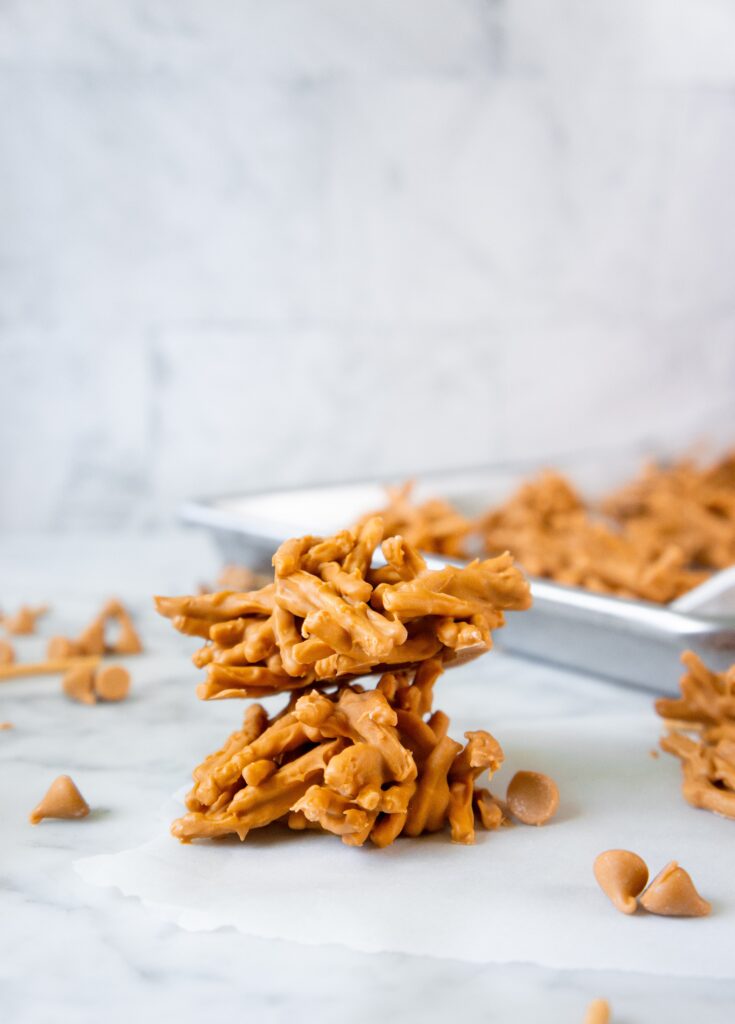 Butterscotch Haystacks | No Bake - 2 Ingredients OwlbBaking.com